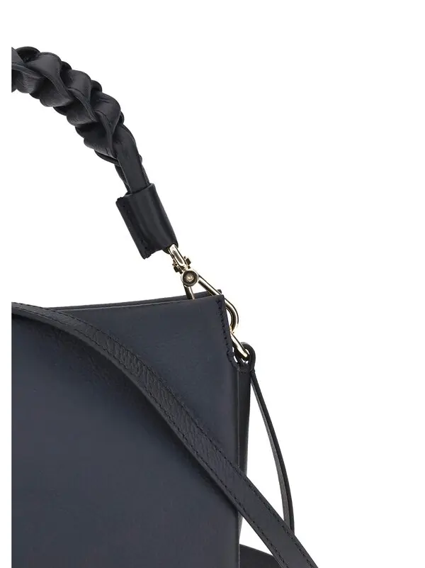 COCCINELLE Boheme Zipped Small Tote Bag With Braided Handle - Black