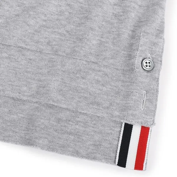 Thom Browne 4-bar Stripe Knitted Polo Shirt