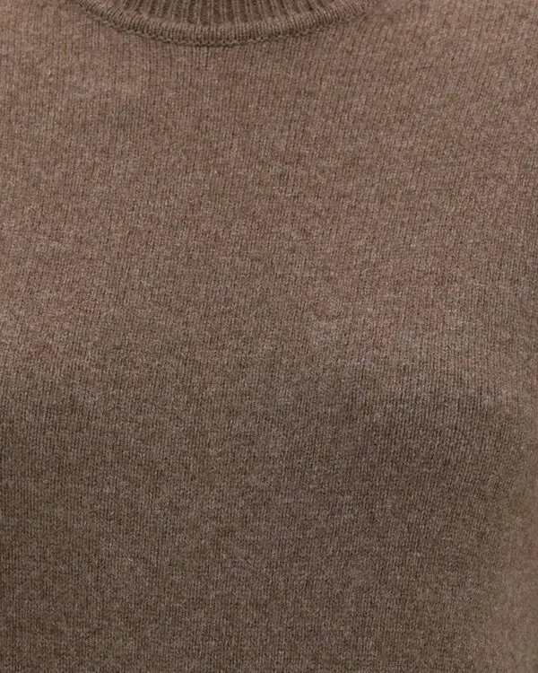 Jacquemus High Neck Knitted Dress - Brown