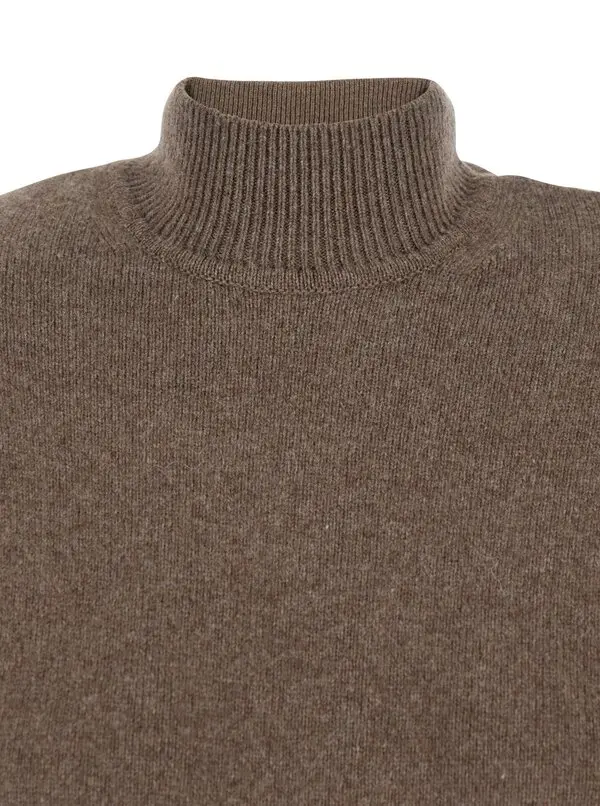 Jacquemus High Neck Knitted Dress - Brown