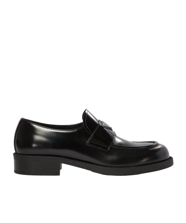 Prada Push-on Loafers With Triangle Logo