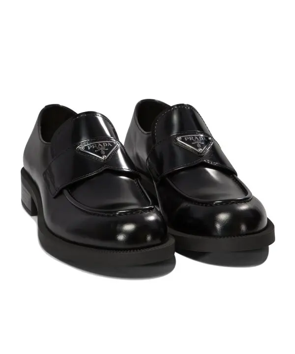 Prada Push-on Loafers With Triangle Logo