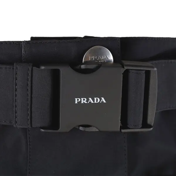 Prada High-waist Buckled Mini Skirt