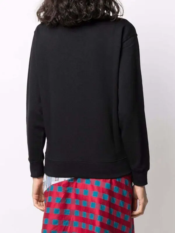 Kenzo Logo Print Cotton Sweatshirt - Black