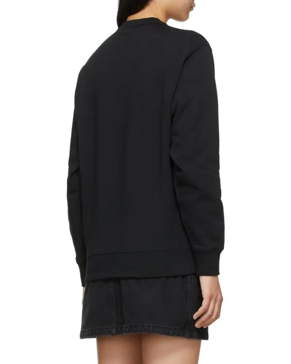 Kenzo Logo Print Cotton Sweatshirt - Black