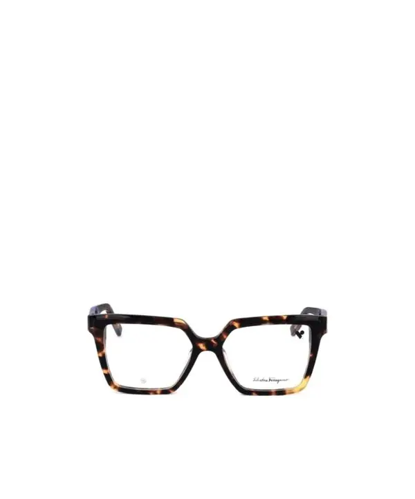 FERRAGAMO Square Frame Eyeglasses - Dark Turtle