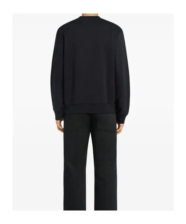 COURREGES Buttoned Jersey Sweatshirt - Black