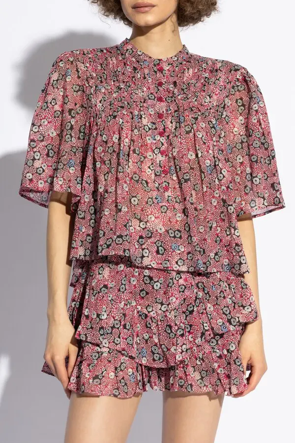 Isabel Marant Étoile Graphic Printed Cropped Top