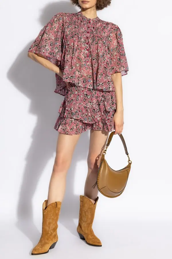 Isabel Marant Étoile Graphic Printed Cropped Top