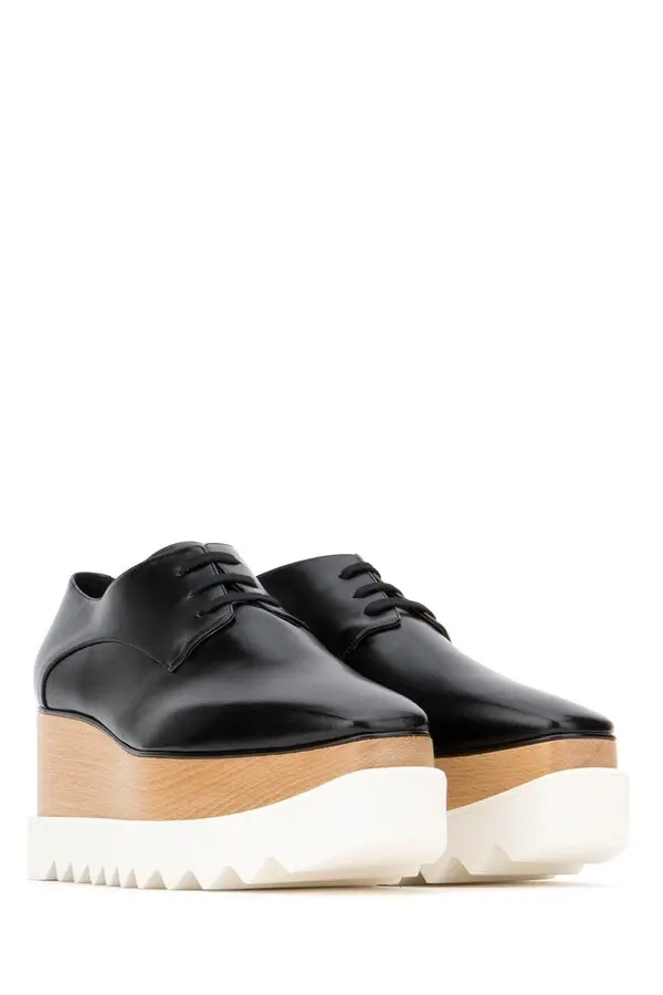 Stella McCartney Elyse Lace-up Platform Shoes - Black