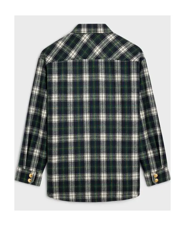 Celine Tartan Cashmere Overshirt