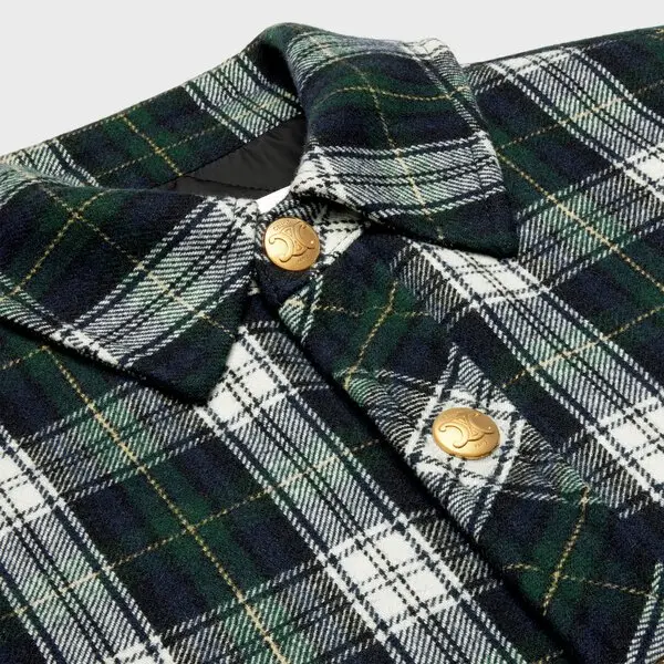 Celine Tartan Cashmere Overshirt
