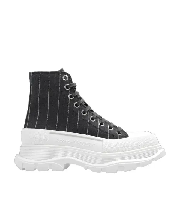 Alexander McQueen High-top Chunky Sneakers With Lace-up Detail - White