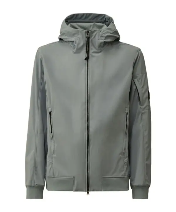 C.P. COMPANY Zip-up Hooded Jacket - Silver-blue