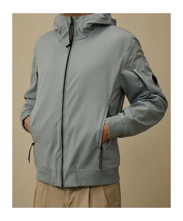 C.P. COMPANY Zip-up Hooded Jacket - Silver-blue