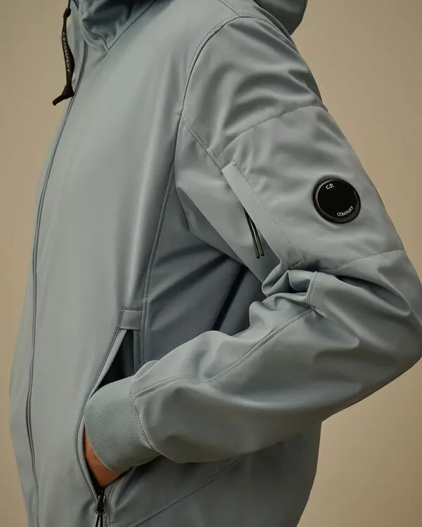 C.P. COMPANY Zip-up Hooded Jacket - Silver-blue