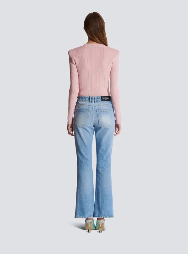 Balmain Flared Denim Jeans - Blue