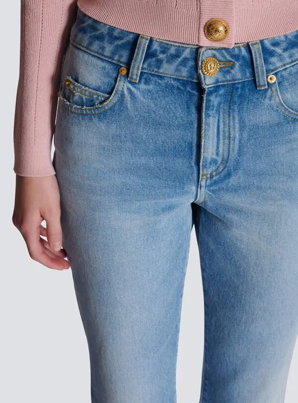 Balmain Flared Denim Jeans - Blue