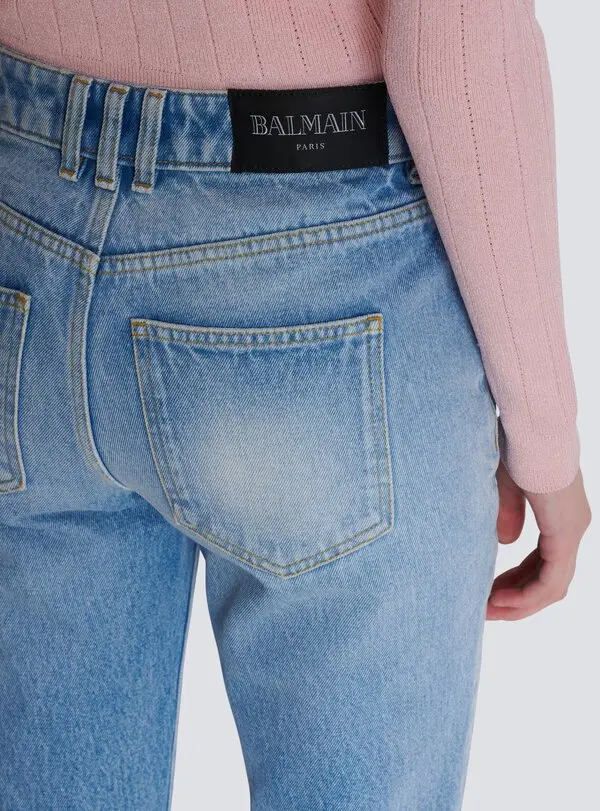 Balmain Flared Denim Jeans - Blue
