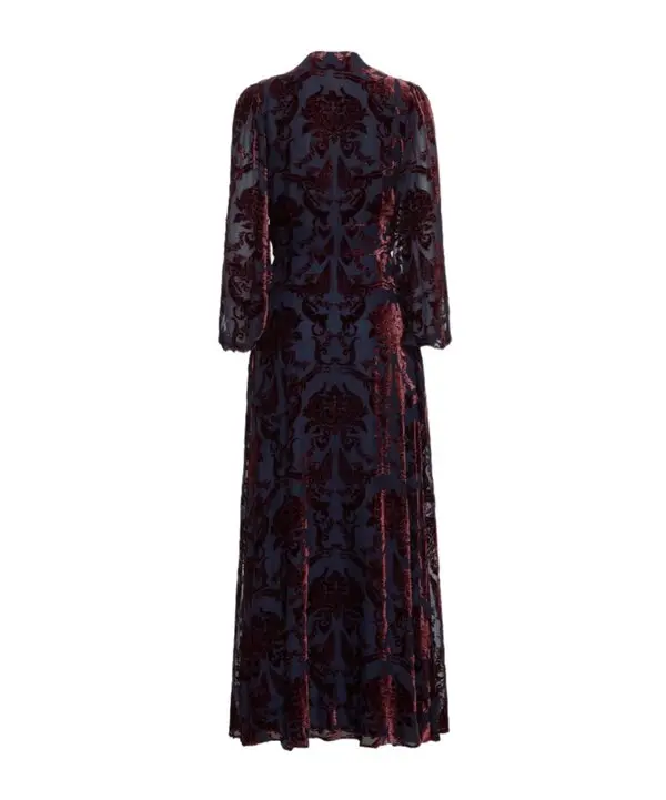 La DoubleJ Long Camerino Devoré Velvet Dress