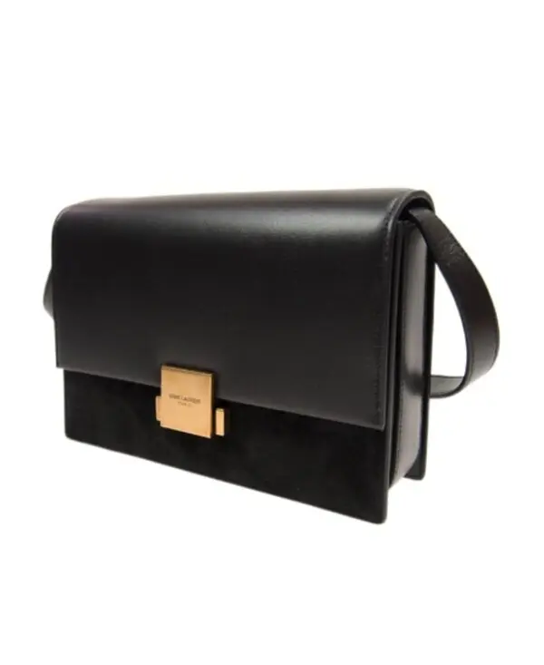 Saint Laurent Logo Shoulder Bag - Black
