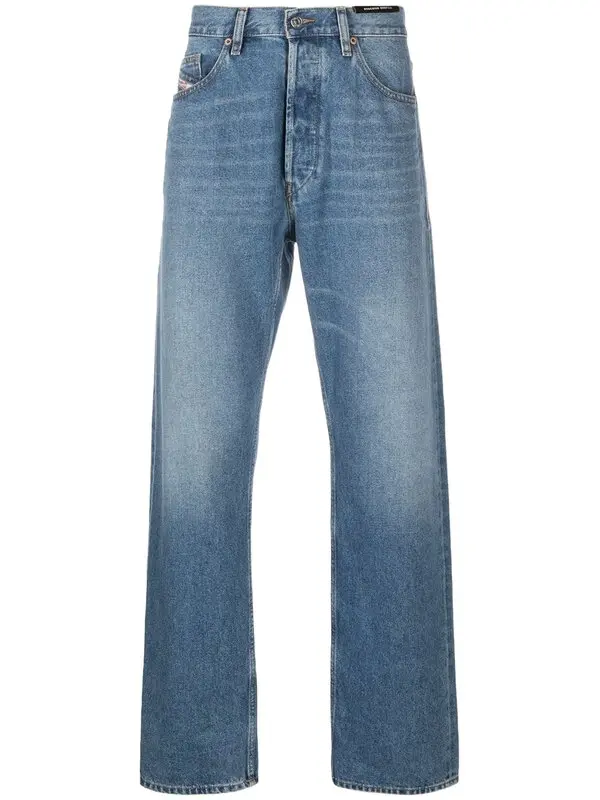 DIESEL® Light Wash Wide-leg Jeans - Blue