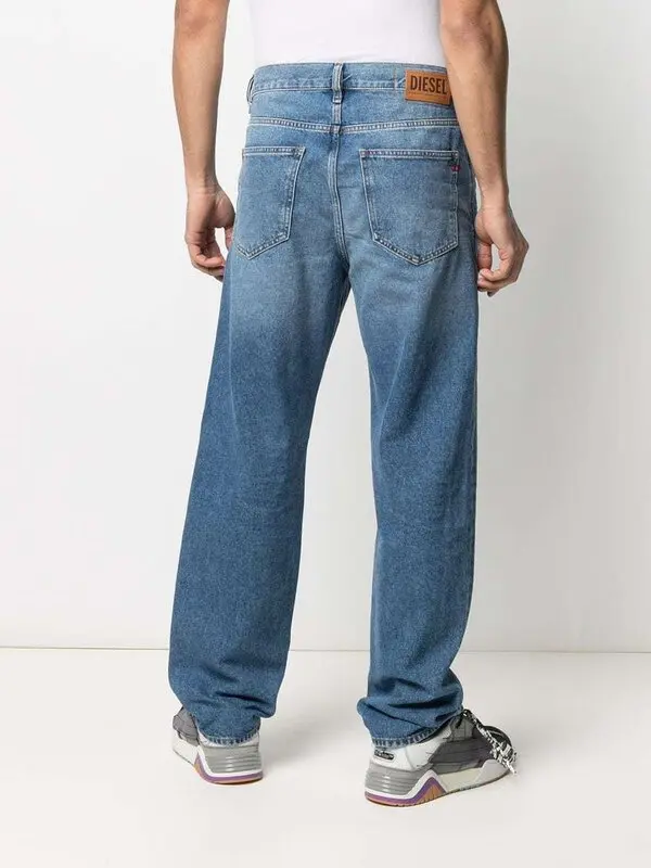 DIESEL® Light Wash Wide-leg Jeans - Blue