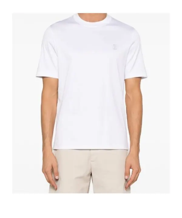 Brunello Cucinelli Logo Printed Crewneck T-shirt