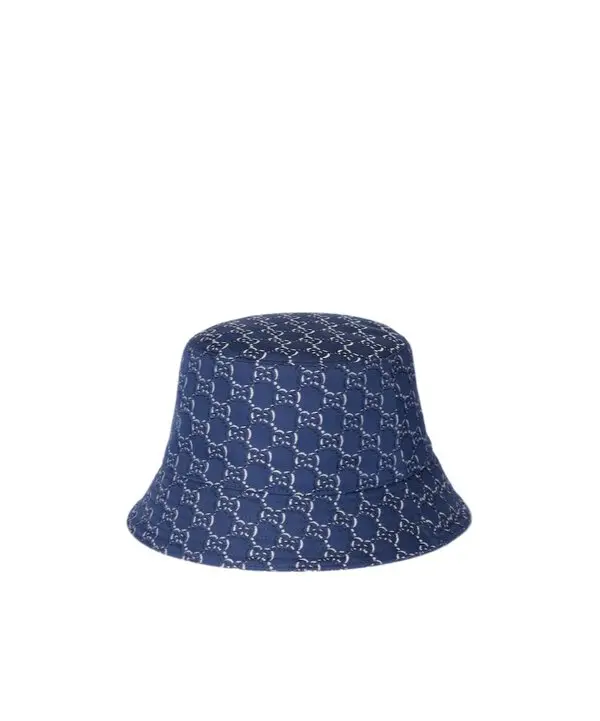 Gucci Monogrammed Bucket Hat - Blue