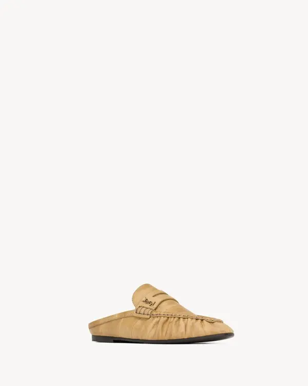 Saint Laurent Le Loafer Slip-on Mules - Nude