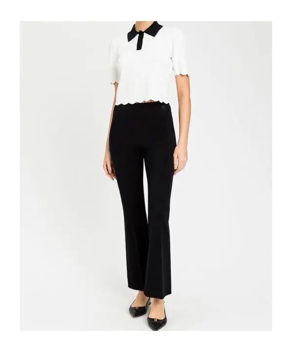 TWINSET Pleated Detailed Flared Trousers