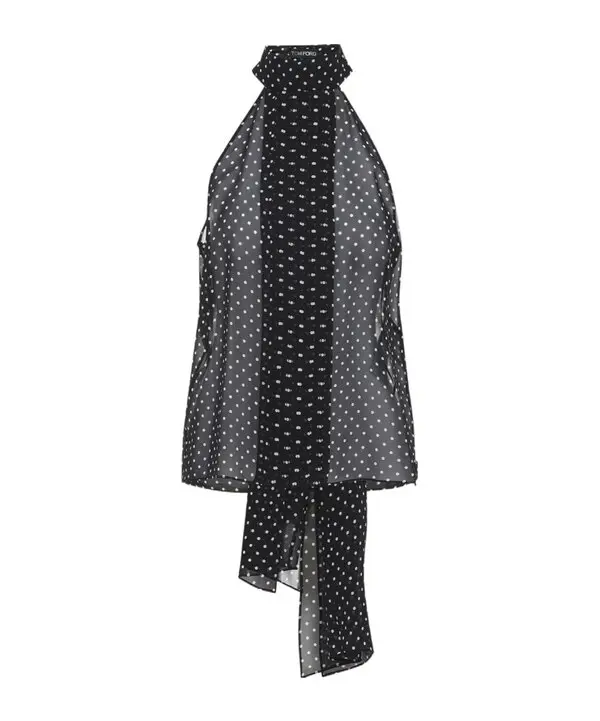 TOM FORD Polka Dot Printed Halterneck Top