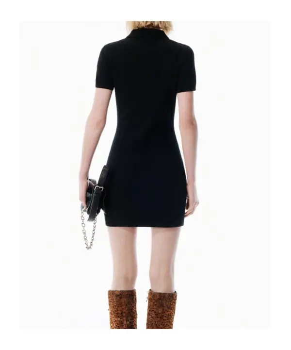 Alexander Wang Knitted Polo Dress With Logo Buttons