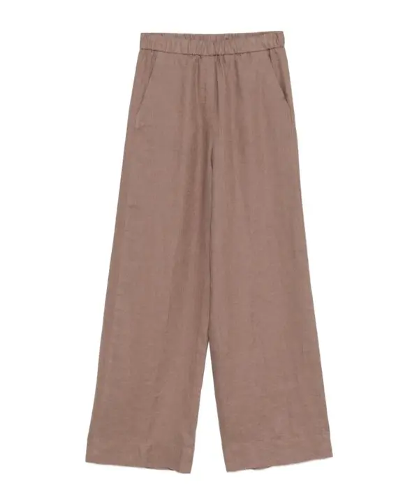 Antonelli Firenze Elastic Waist Casual Pants - Brown