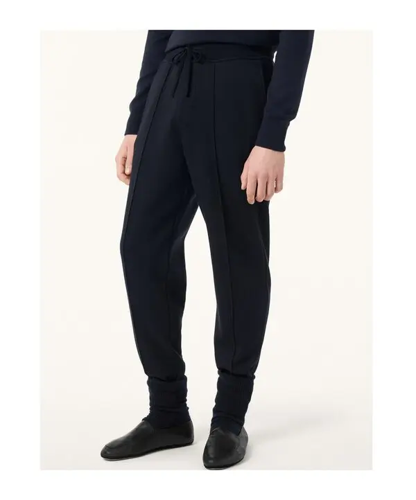 Loro Piana Whitney Pleated Drawstring Trousers - Navy Blue