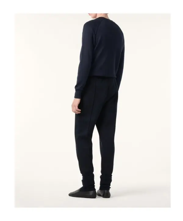 Loro Piana Whitney Pleated Drawstring Trousers - Navy Blue