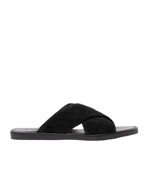 SCAROSSO Ettore Woven Sandals - Black