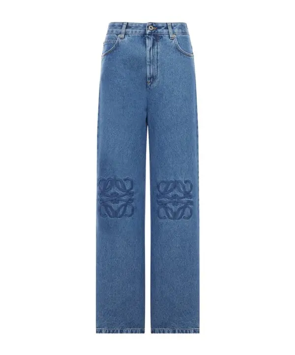 Loewe Anagram Baggy Jeans - Denim Blue