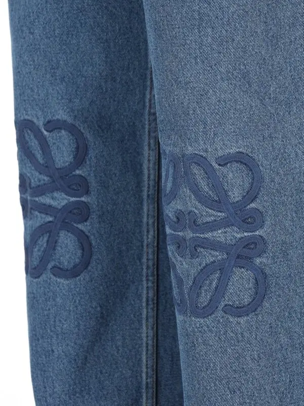 Loewe Anagram Baggy Jeans - Denim Blue