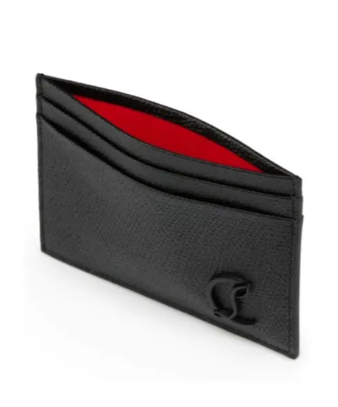 CHRISTIAN LOUBOUTIN Mooncrest Logo Embroidered Card Holder