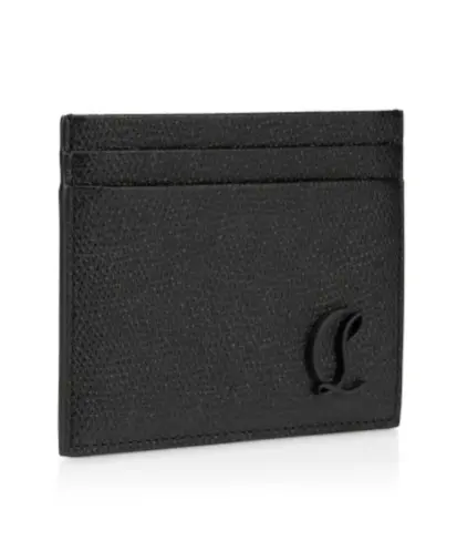 CHRISTIAN LOUBOUTIN Mooncrest Logo Embroidered Card Holder
