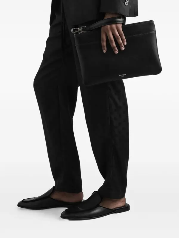 Dolce & Gabbana Zipped Clutch Bag With Graphic Detailing