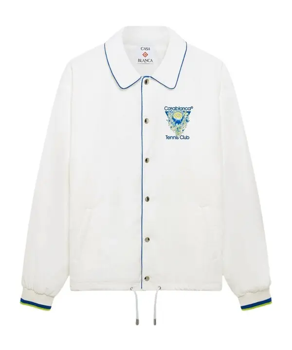 Casablanca Tennis Club Icon Coach Jacket - White