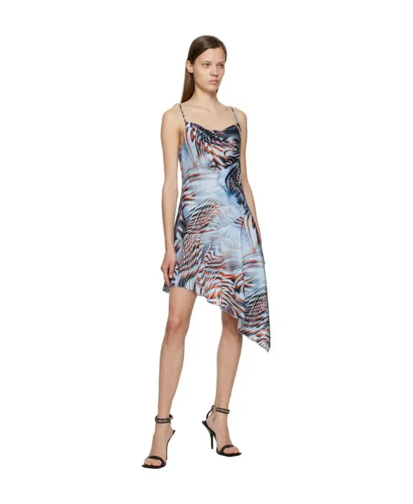 DIESEL® Allover Printed Asymmetric Dress