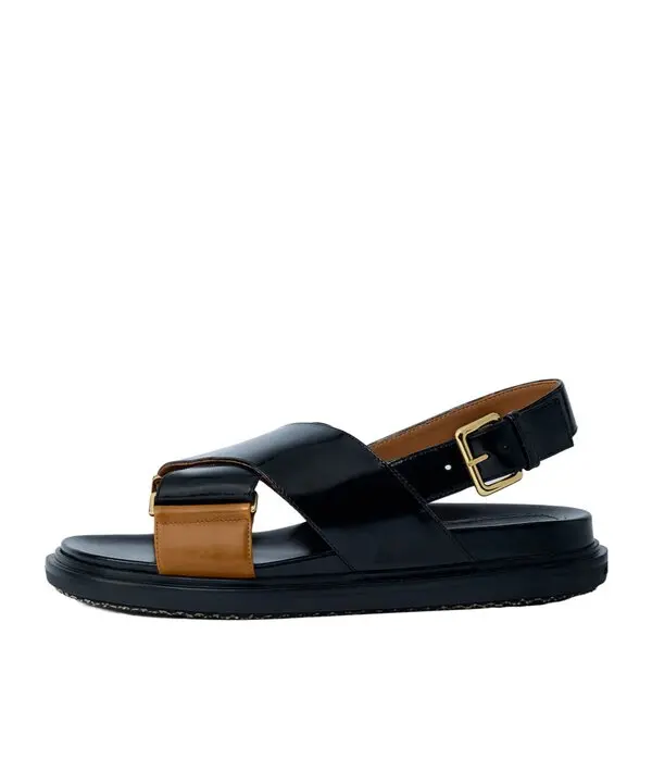 Marni Buckled Criss-cross Sandals - Black