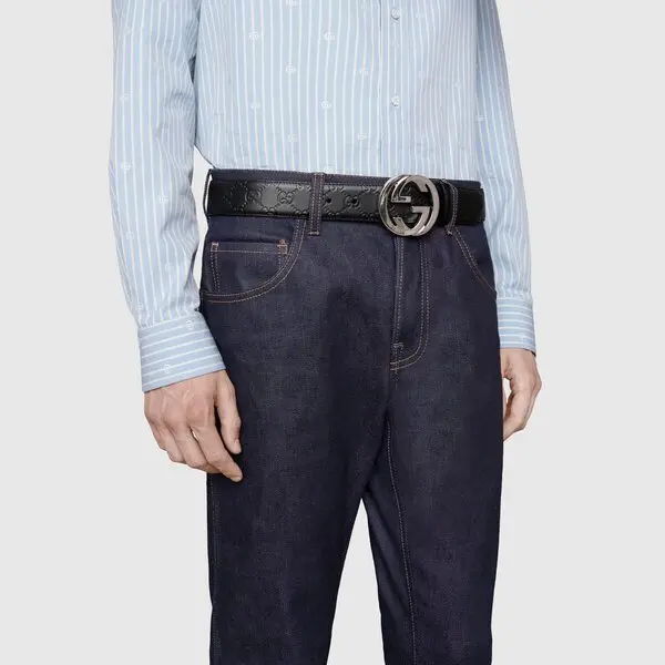 Gucci Gg Supreme Buckle Belt
