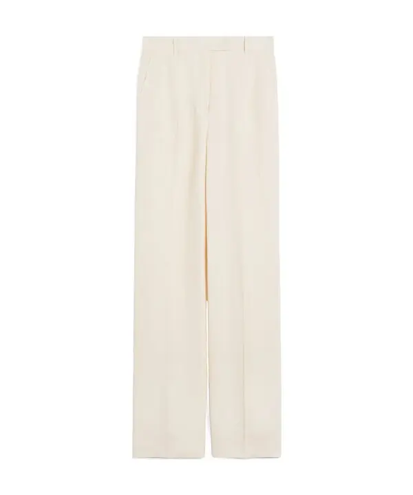 Max Mara Pleat Detailed Straight Leg Trousers - Beige