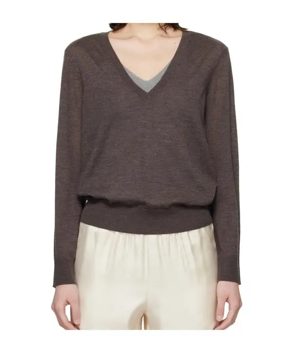 Loulou De Saison V-neck Sweater - Brown