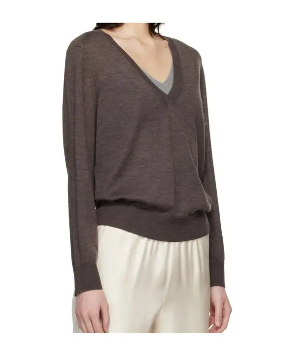 Loulou De Saison V-neck Sweater - Brown