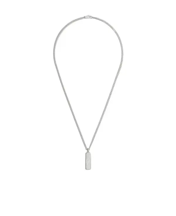 Gucci Diagonal Interlocking G Necklace - Gray